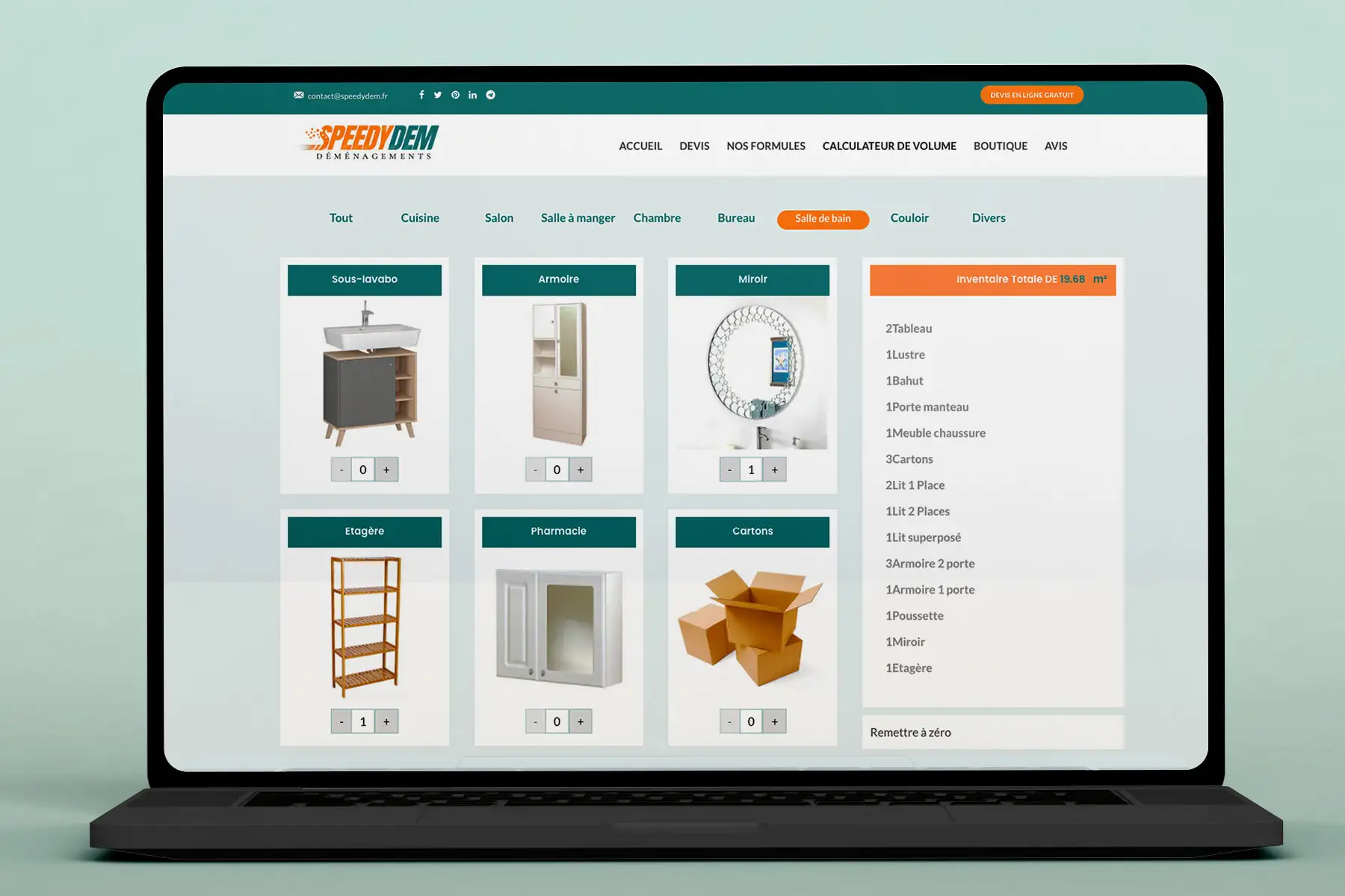 Création site web sur mesure SpeedyDem - WEB MEDIA Agence web Tunisie